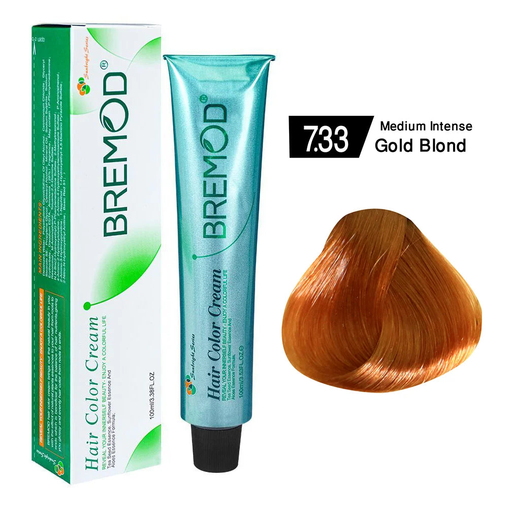 Bremod Hair Color (Shade 7.33 Medium Intense Gold Blond) – Nuvari