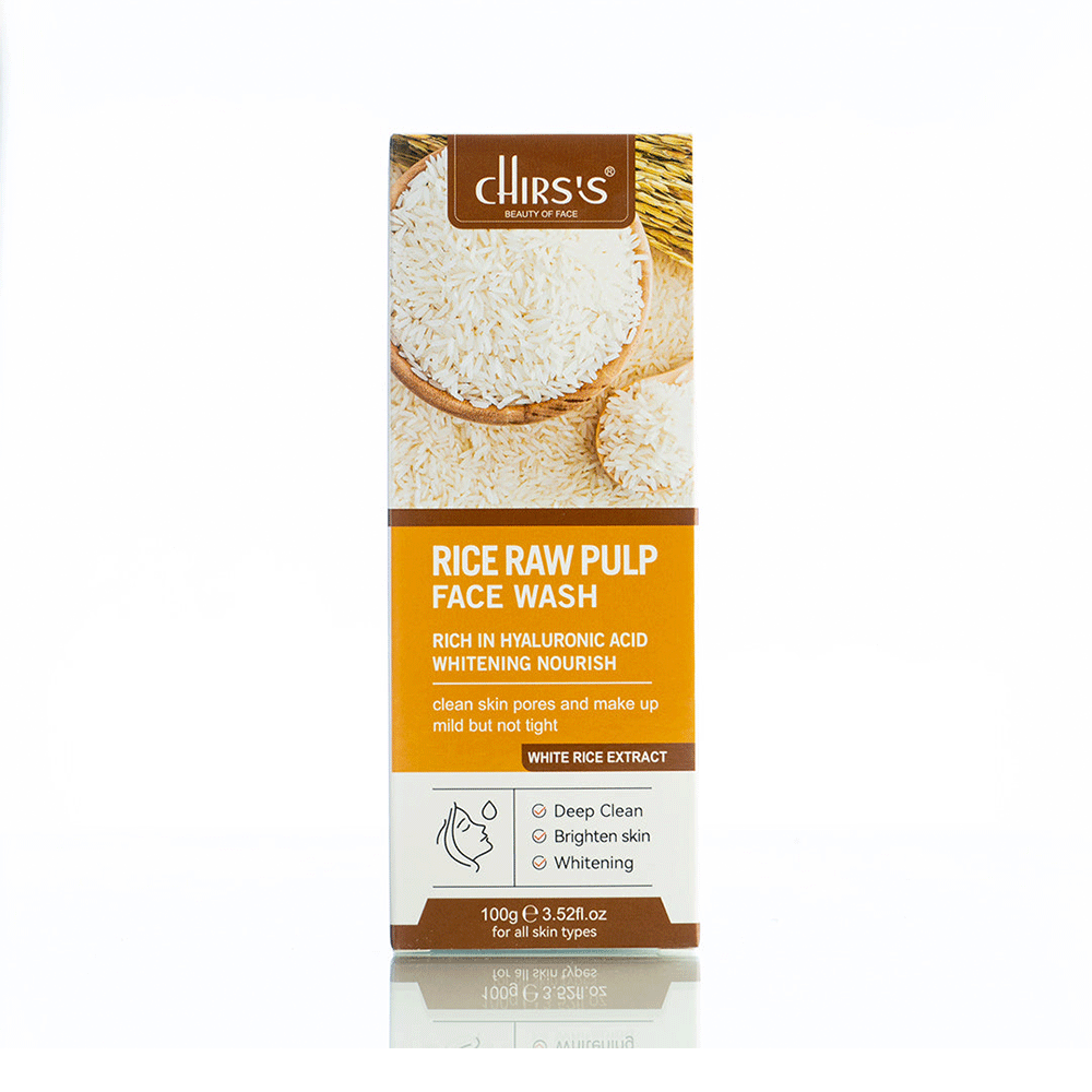 Chirs's Rice Raw Pulp Face Wash Rich In Hyaluronic Acid Whitening Nour ...