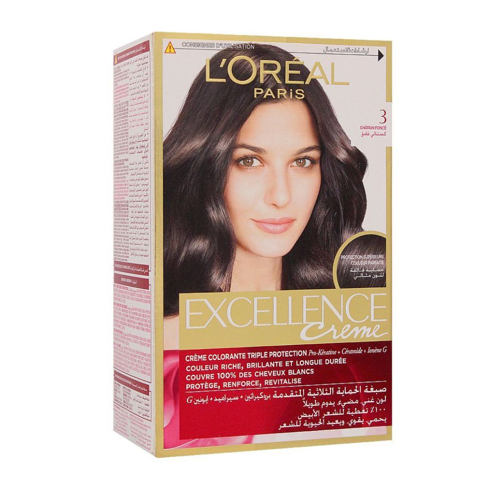 L'Oreal Paris Excellence Hair Color Shade No 3 Chatain Fonce – Nuvari
