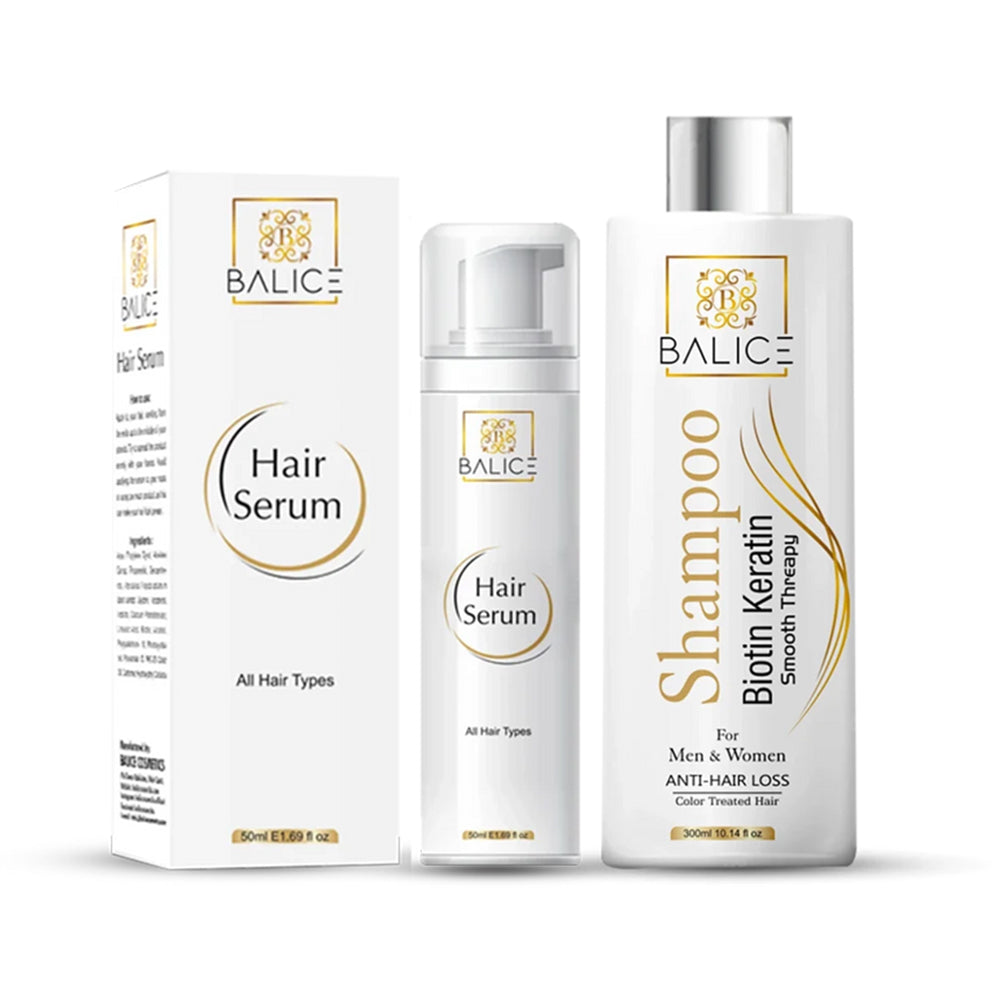 Balice Biotin Keratin Shampoo & Hair Serum Bundle – Nuvari